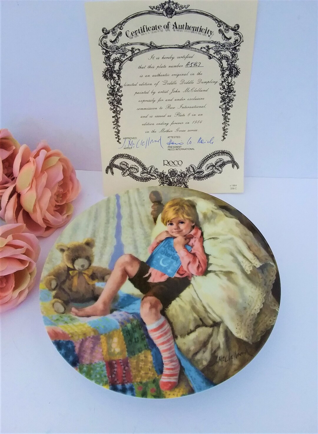 Limited Edition, John Mcclelland's Reco Plate and Certificate, Nursery ...