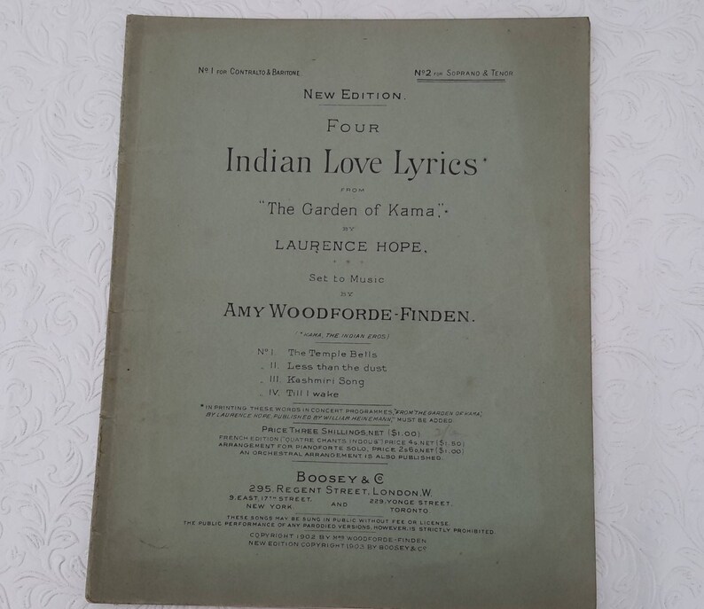 Indian Love Songs, música y canciones, partitura para piano 4 x Letra ...