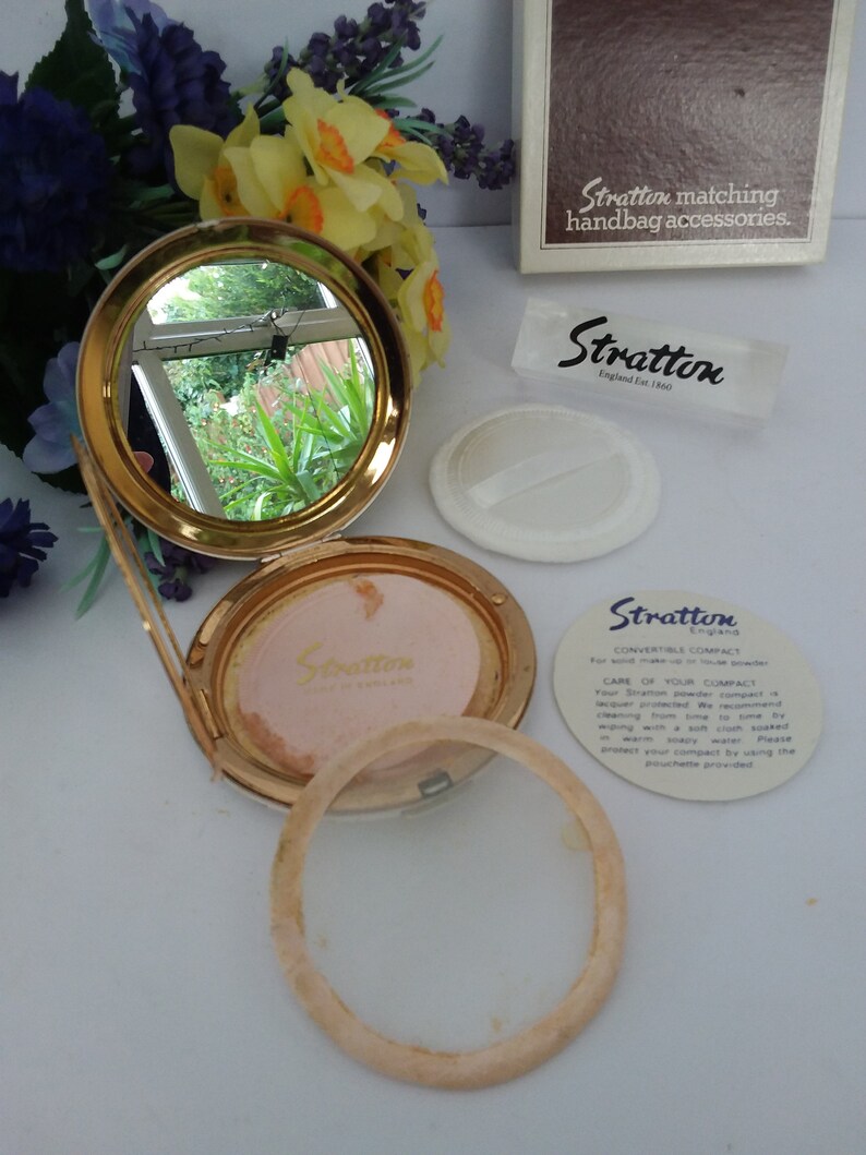 Stratton Compact Silver Tone Convertible Powder Compact - Etsy