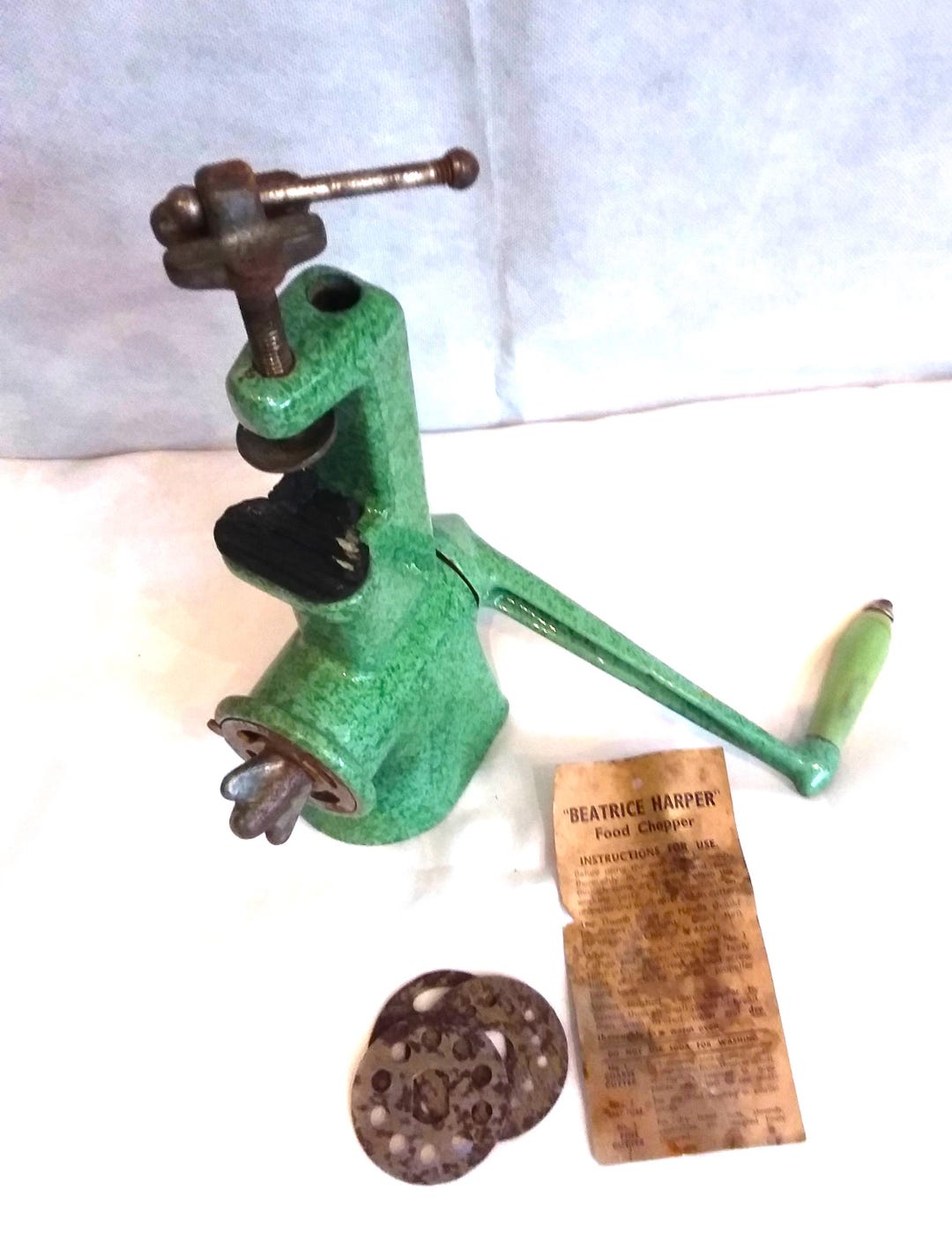 Vintage Beatrice Harper Food Mincer: 1920s Kitchen Decor (original Box ...