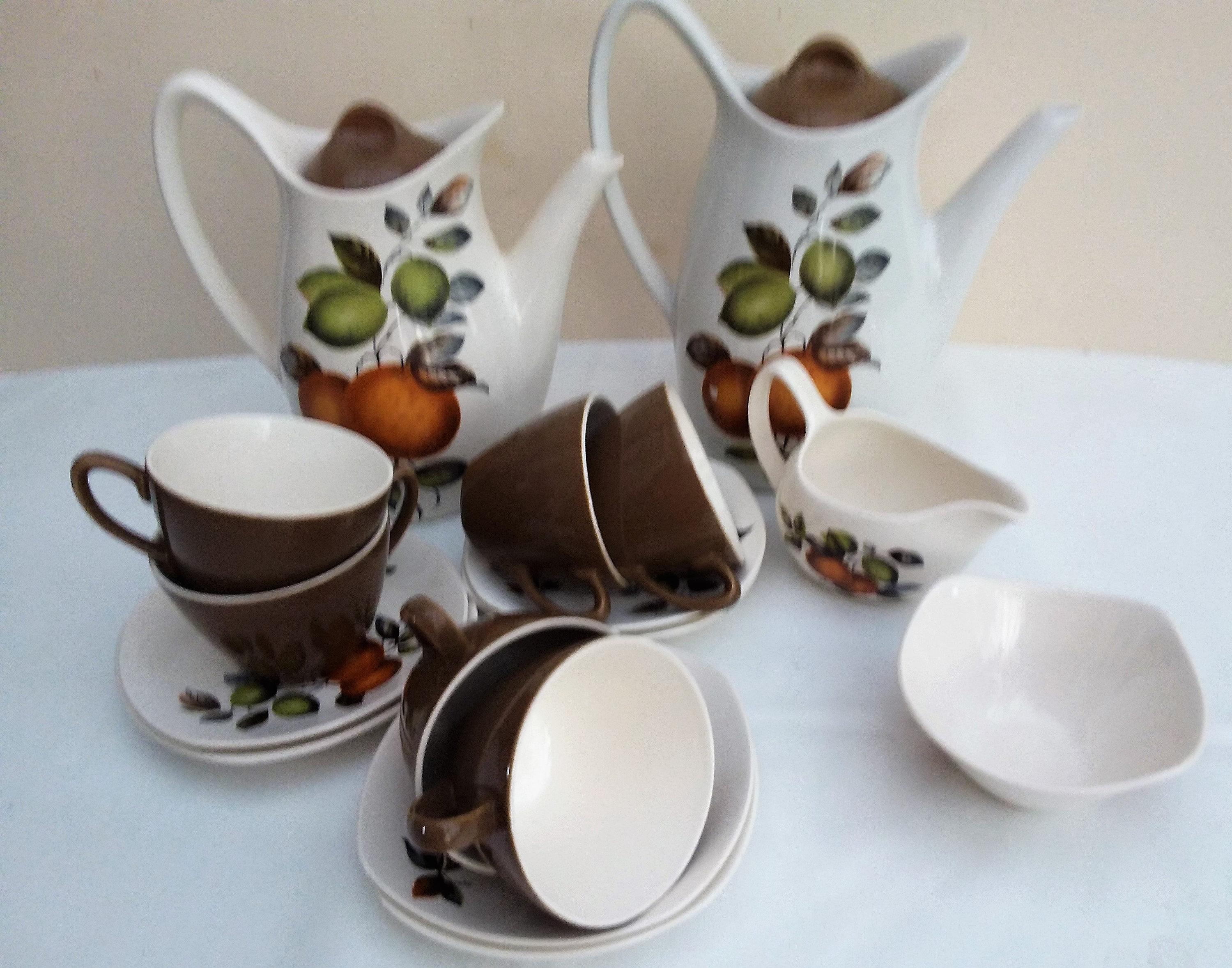 Midwinter Stylecraft Oranges and Lemons design coffee set 2 | Etsy