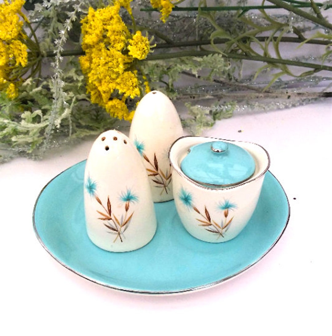 Vintage Cornflower Cruet Set: Staffordshire Hostess Ware - Etsy