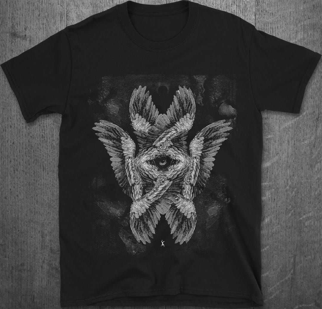 Celestial Seraphim T-shirt | Angelic Vision Tee | Mystical Wings ...