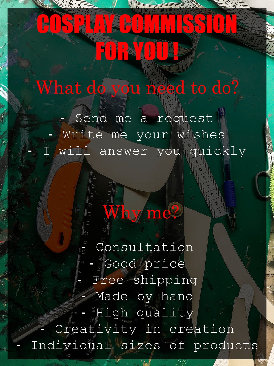 Cosplay Commission Custom Cosplay Custom Cosplay Commission - Etsy