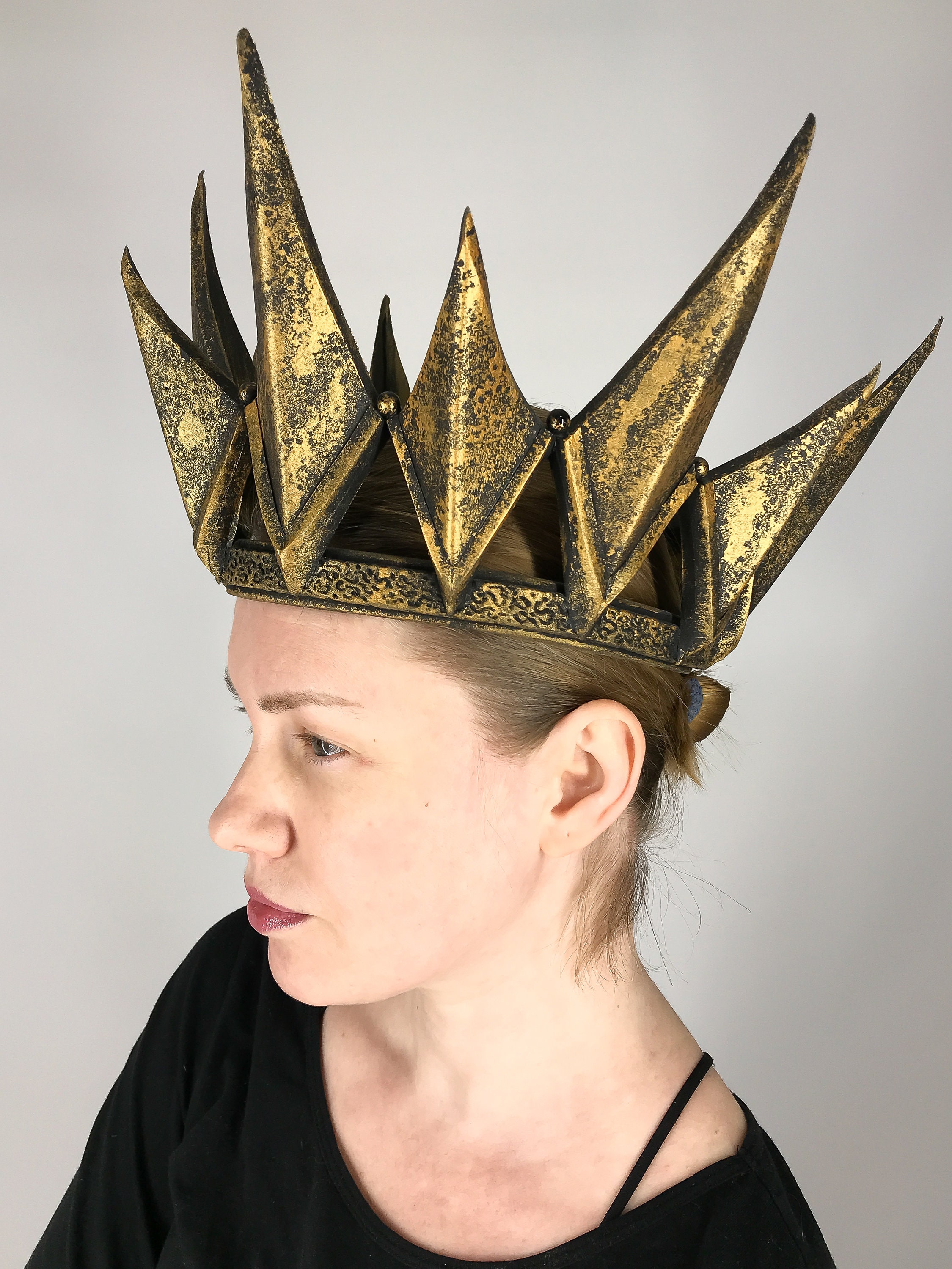 Golden Crown for the Queen Сosplay Props Crown Golden Royal - Etsy