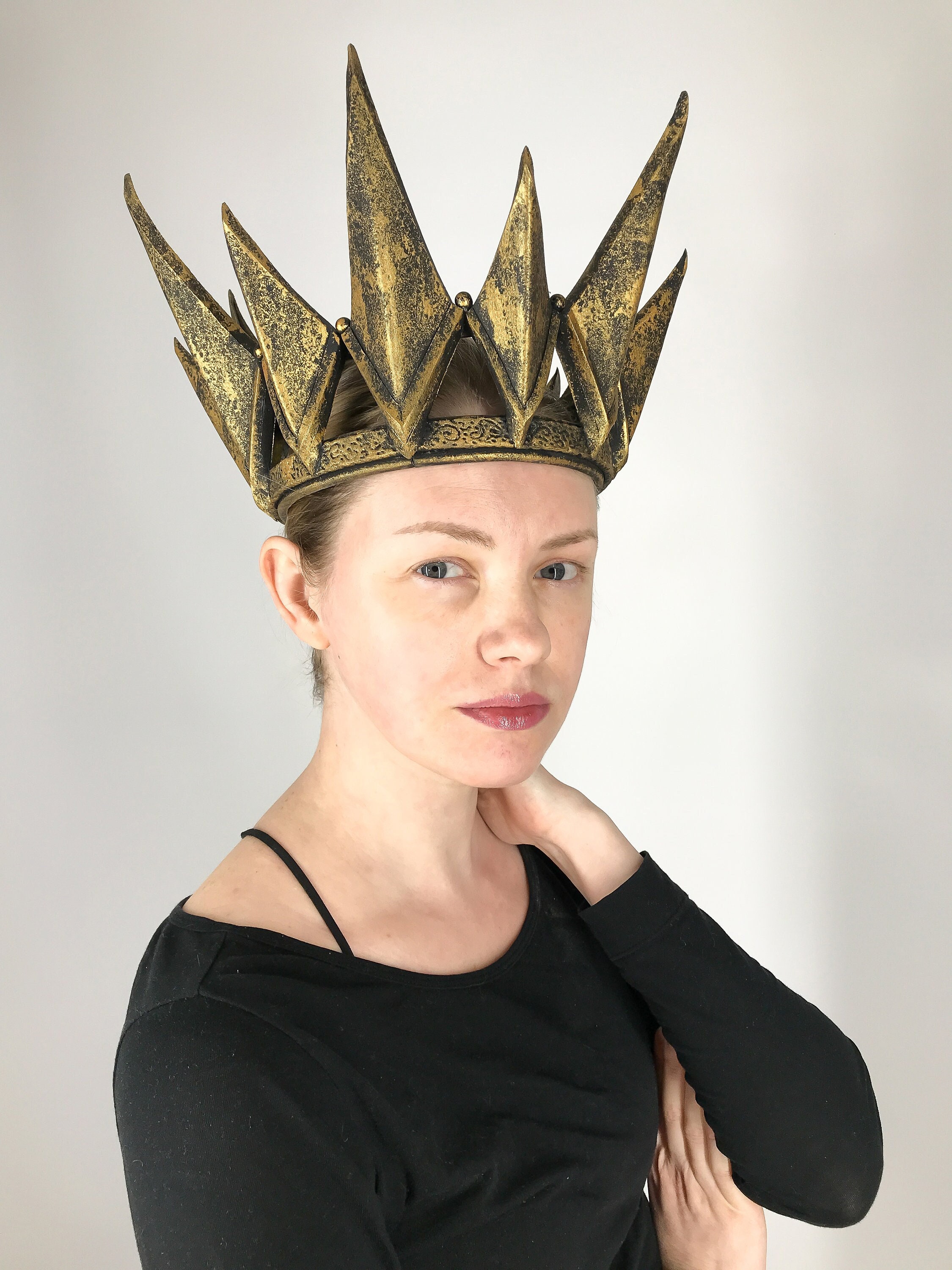 Golden Crown for the Queen Сosplay Props Crown Golden Royal - Etsy