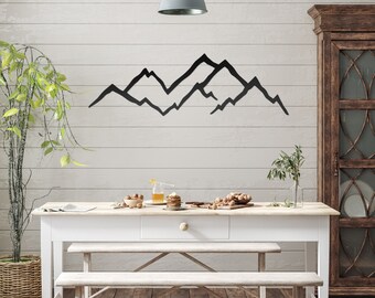 Metal Art Mountain Scene - Etsy