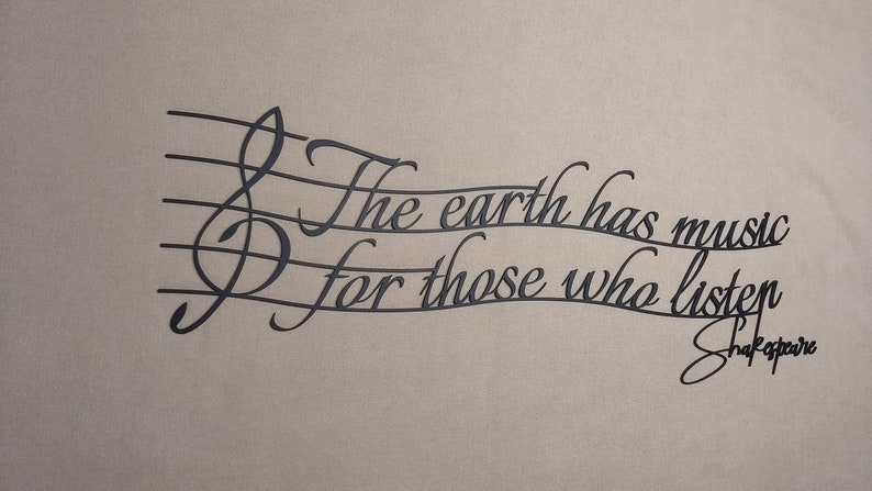 Music Quote Earth has music Shakespeare Musical | Etsy