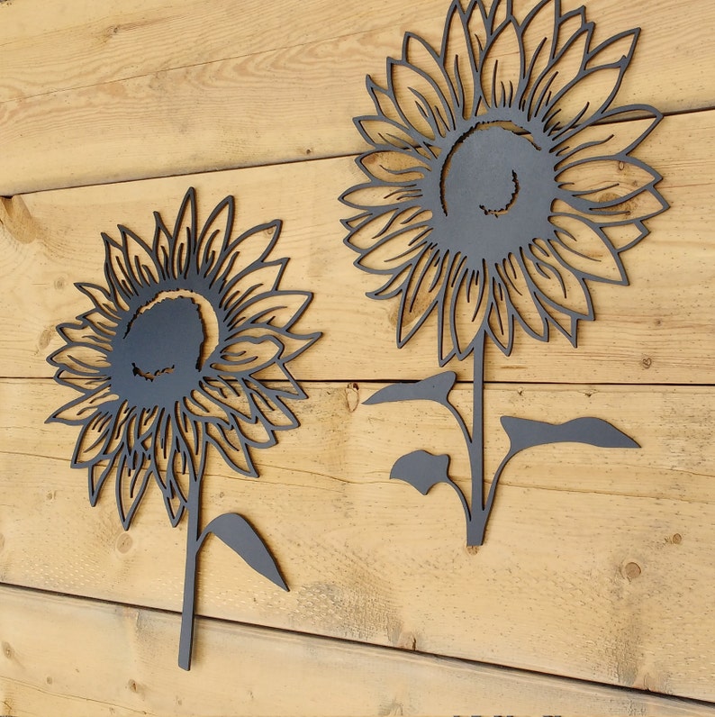 Metal Sunflower Sunflower Flower Wall Art Decoration - Etsy