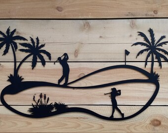 Golf Metal Wall Art | Etsy