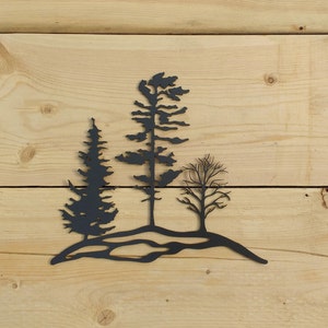 Metal Tree Art, Wall Art, Decor, Decoration, Rustic, Silhouette, Tree ...