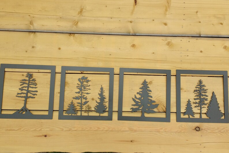 Metal Tree Art Wall Art Decoration Rustic Silhouette | Etsy