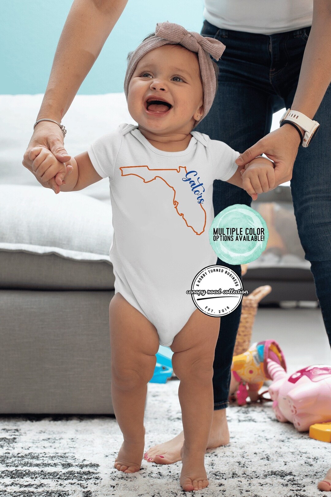State Outline Florida Fan Onesie® Bodysuit Creeper - Etsy