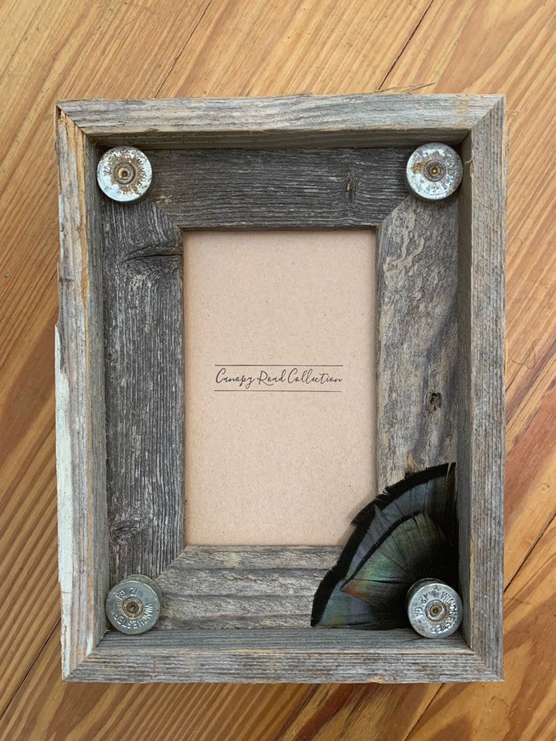 Turkey Feather Picture Frame Barn Wood Shotgun Shells - Etsy