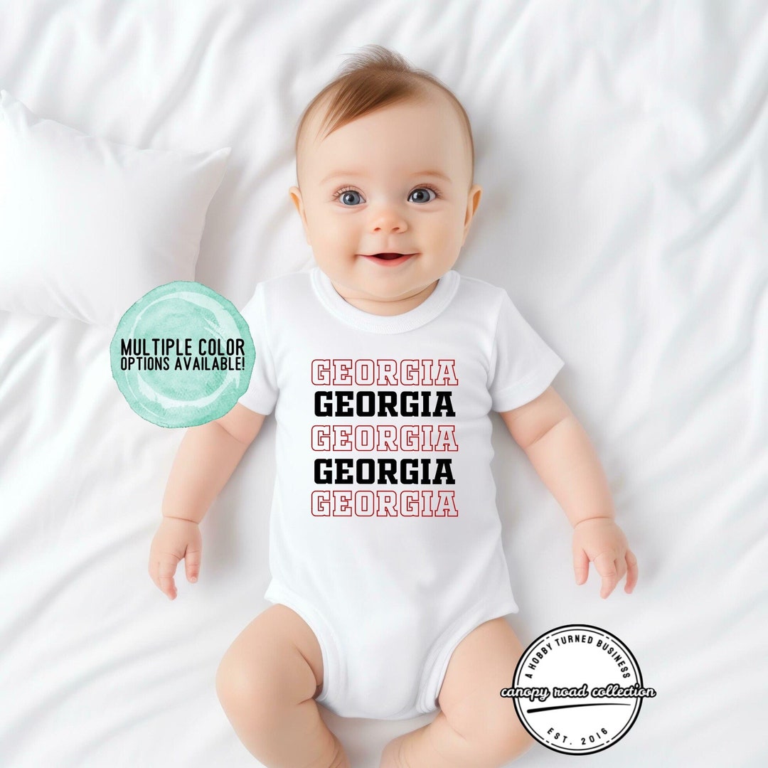 Georgia Bulldogs Onesie® Creeper Bodysuit - Etsy