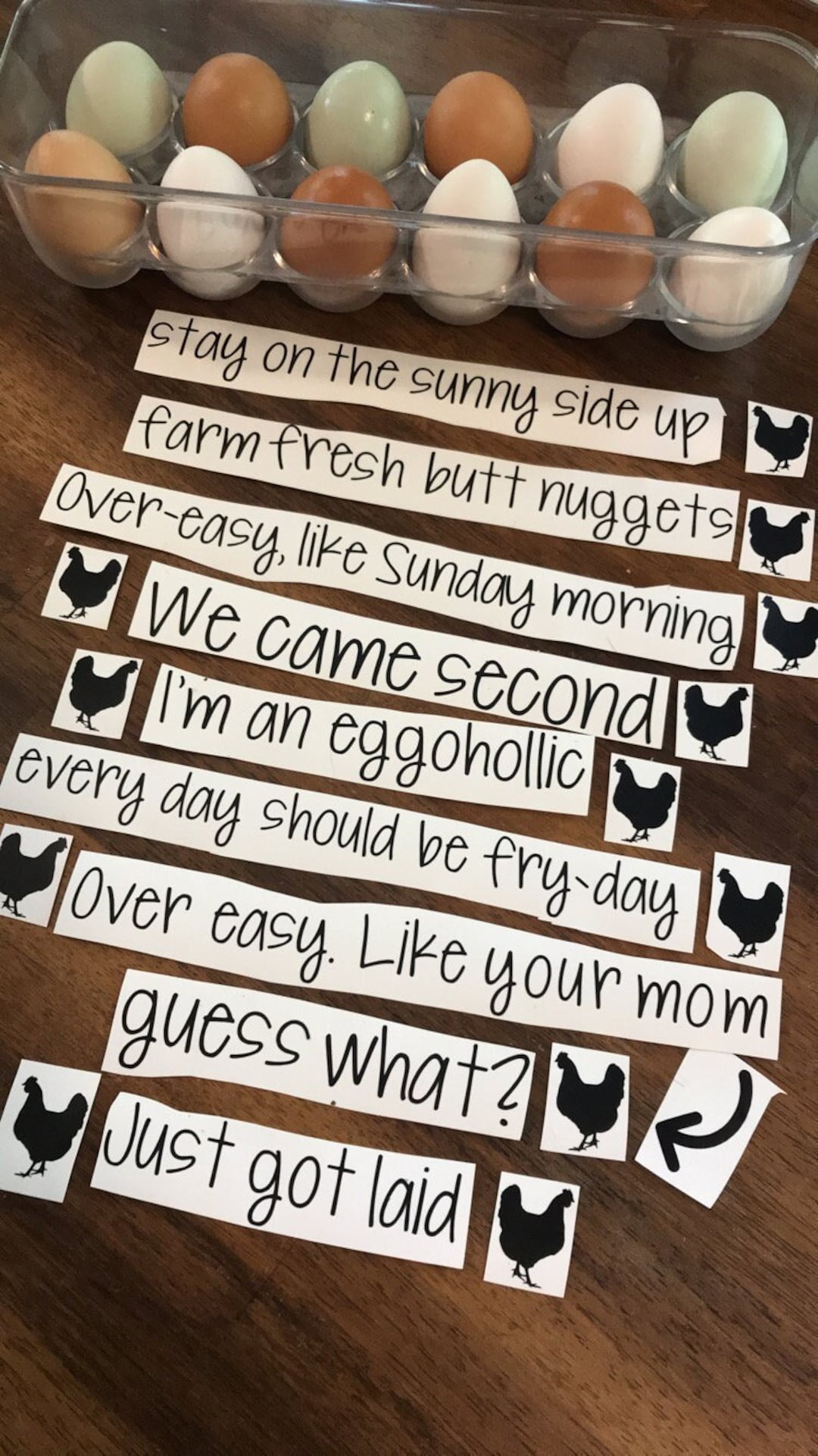 Funny Egg Carton Stickers lables/ Stickers ONLY Chicken Duck Turkey ...