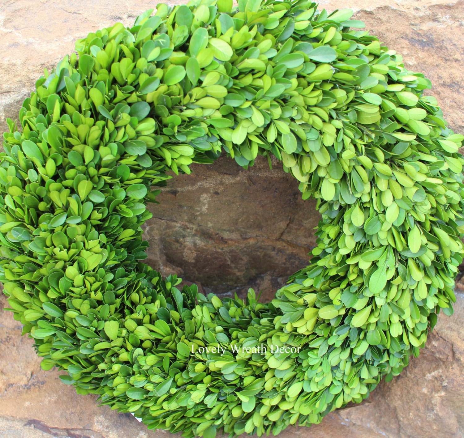 14 or 16 Inch Boxwood Wreath ,farmhouse Wreath, Indoor Wreath ,round ...