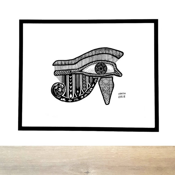OEIL OUDJAT / Wedjat Eye egypt wall art egypt art print | Etsy