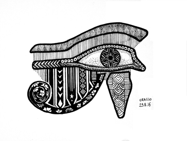 OEIL OUDJAT / Wedjat Eye - Egypt Wall Art, Egypt Art Print, Antic Art ...