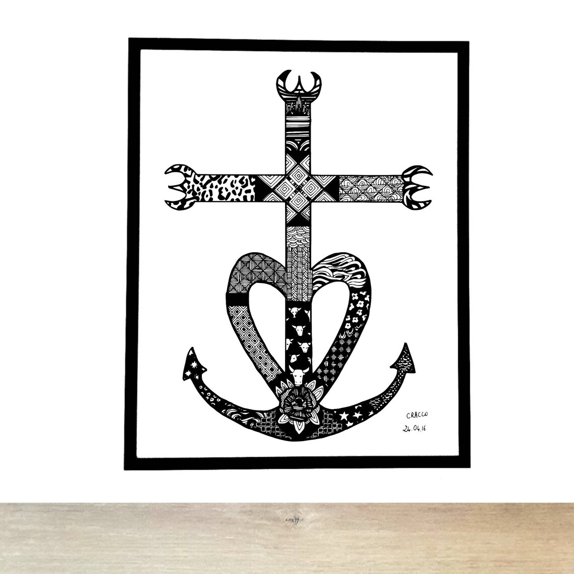 CROIX De CAMARGUE / Camargue Cross - print of original CRACCO south of ...