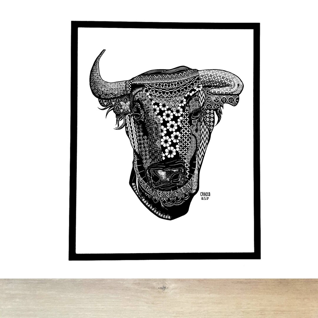 Bull Head / TAURUS Head - Animal Bull Farm Wall Decor, Animal Bull Farm ...