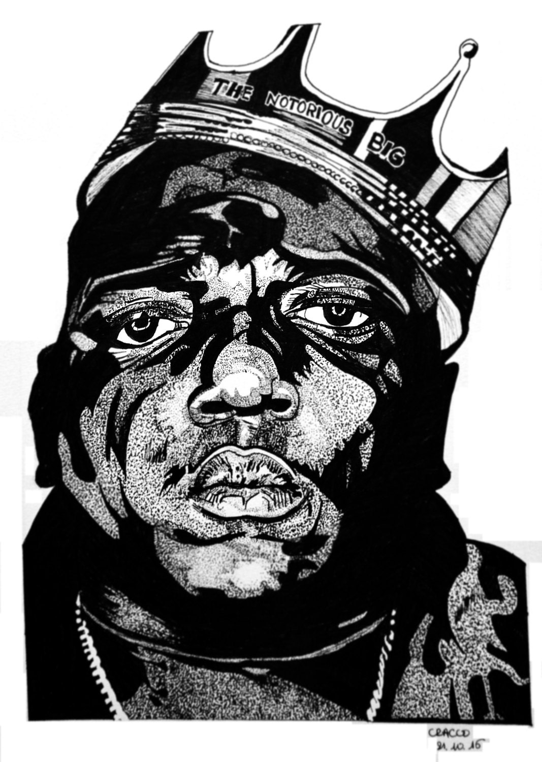 THE NOTORIOUS BIG portrait notorious big, pop art print, street art ...