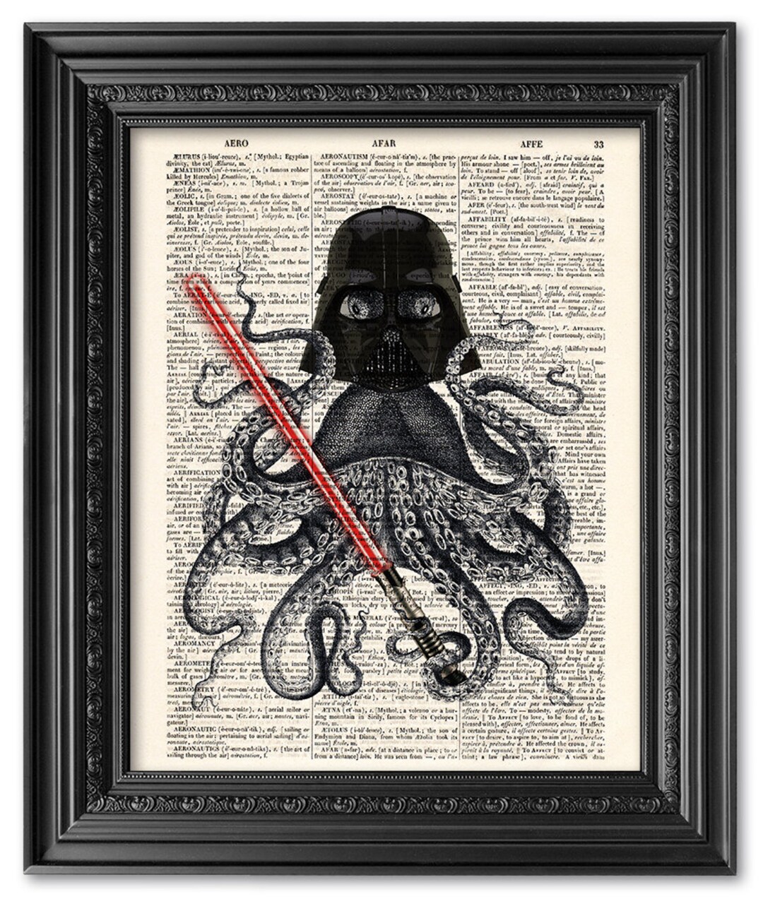 Star Wars Poster, Darth Vader, Dictionary Art Print, Star Wars Art, Old ...