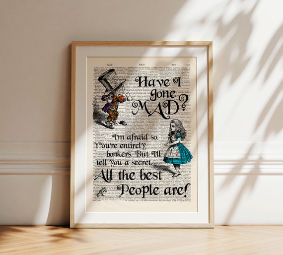 Alice In Wonderland Sayings Posters Alice In Wonderland Quote Print