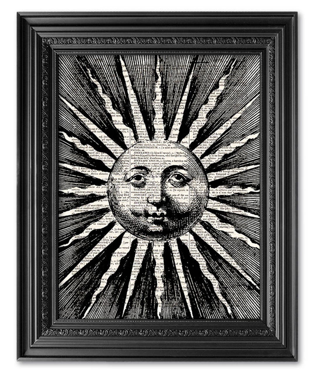 Dictionary Art Print Sun Print Greek Mythology Print - Etsy