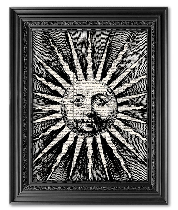 Dictionary Art Print Sun Print Greek Mythology Print | Etsy