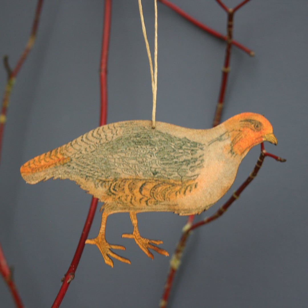 Partridge - Wooden Bird Hanging - Etsy