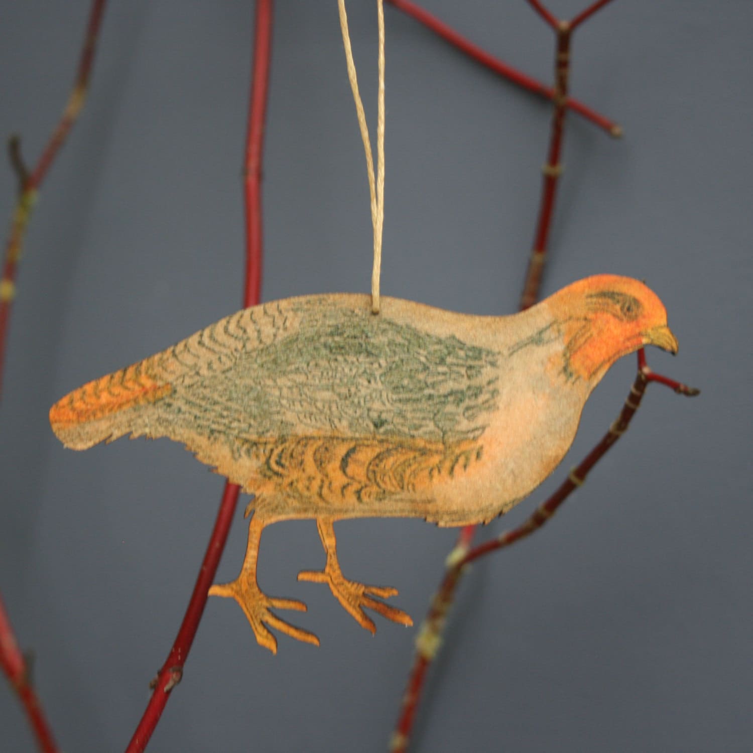 Partridge Wooden Bird Hanging - Etsy