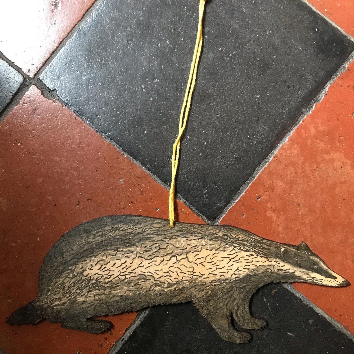Large Wooden Badger Hanging - 23cm Long - Etsy UK