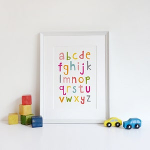 Pink Alphabet and Numbers Printable, Educational Posters, Alphabet ...
