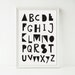 Alphabet Printable Letter Poster Black and White Nursery - Etsy