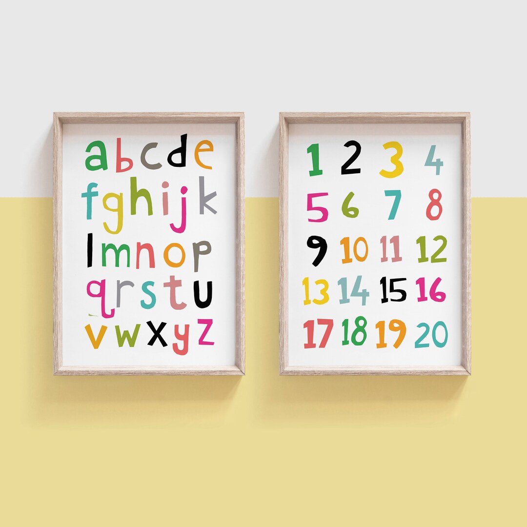 Alphabet and Number Posters, Home Learning Posters, Educational Prints ...