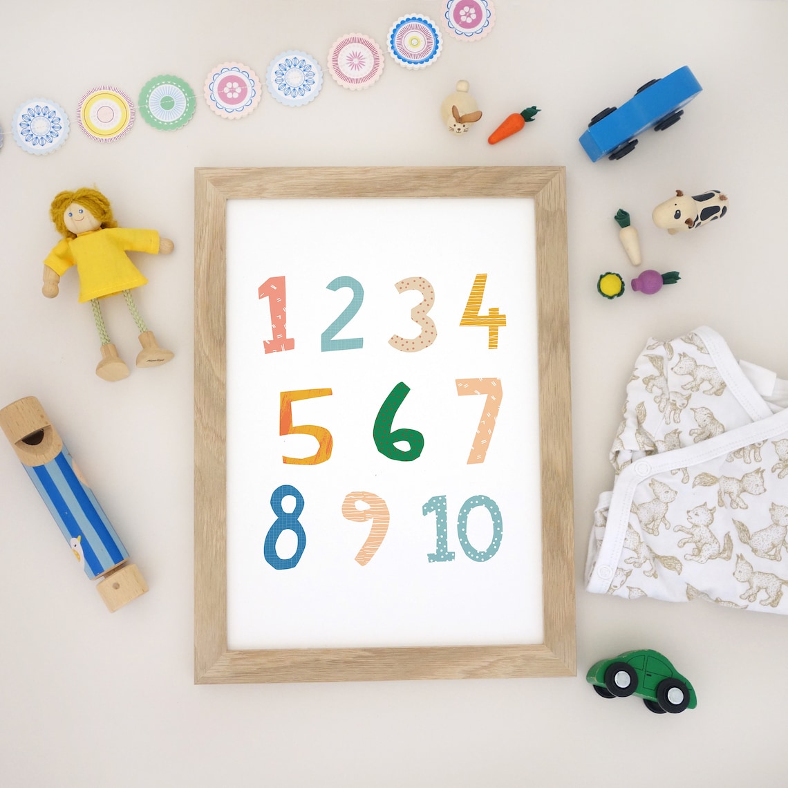 Numbers Print Playroom Wall Art Printable Classroom Decor | Etsy