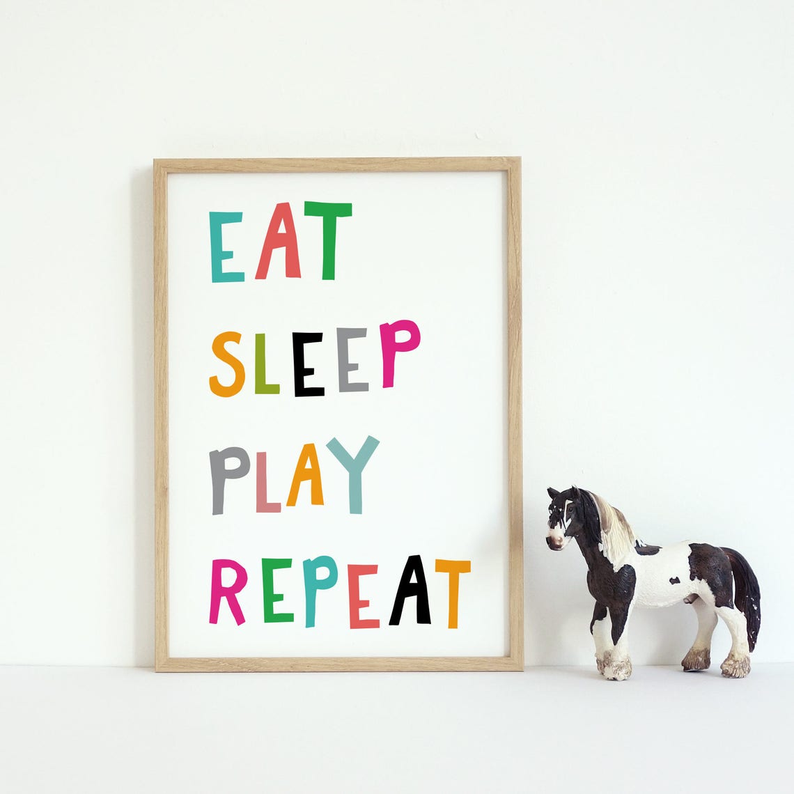 Eat Sleep Play Repeat Print Nursery Art Printable Wall Art | Etsy