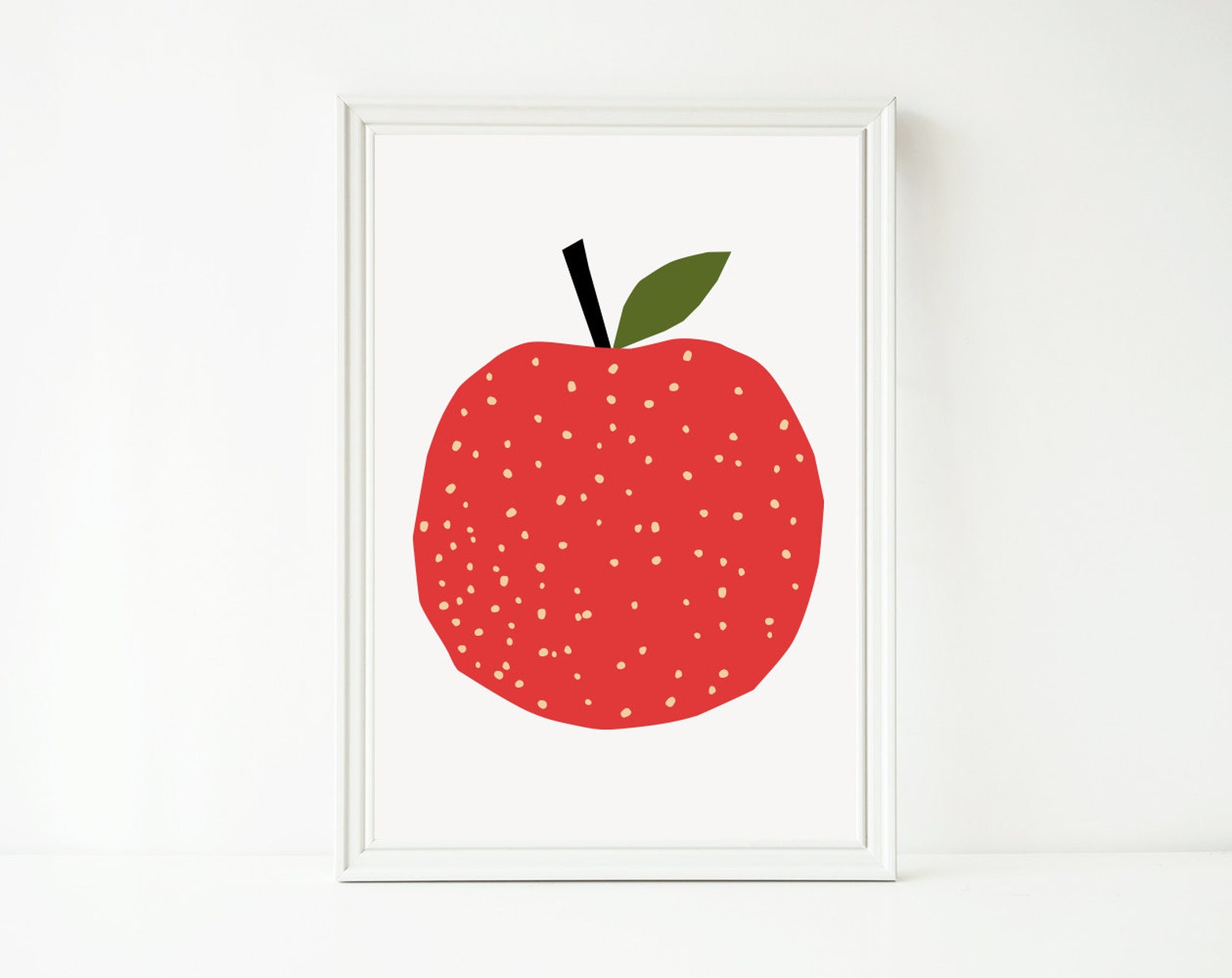 Apple Print Kitchen Decor Printable Fruit Wall Art Fall | Etsy