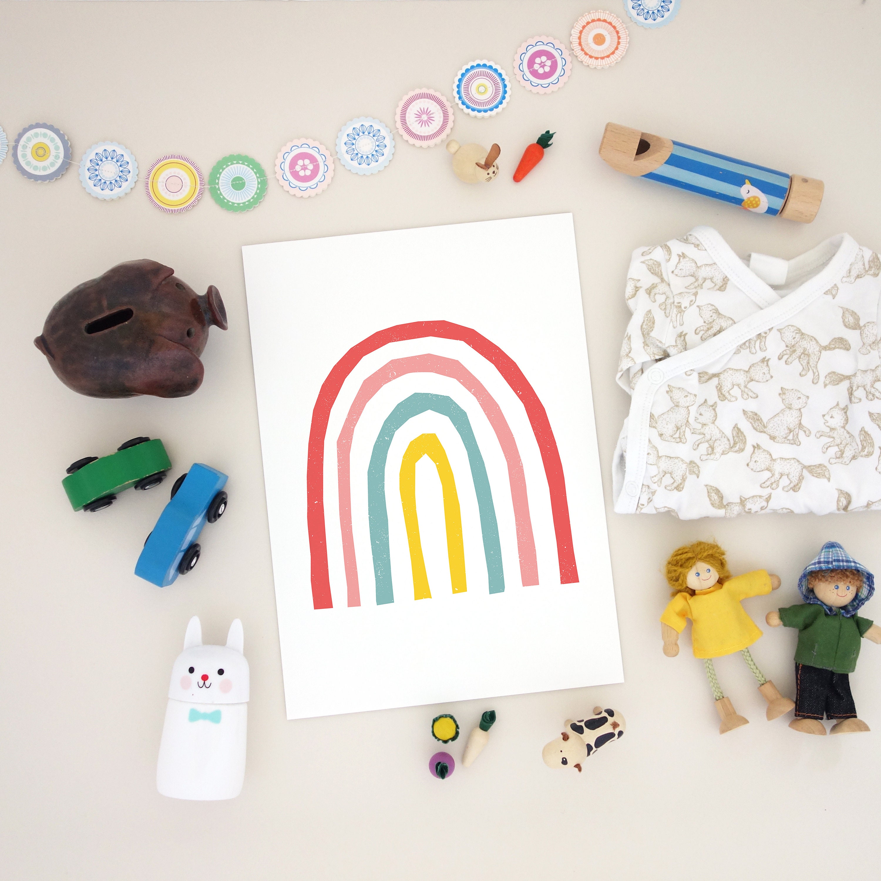 Rainbow Print Large Rainbow Printable Girls Room Decor | Etsy