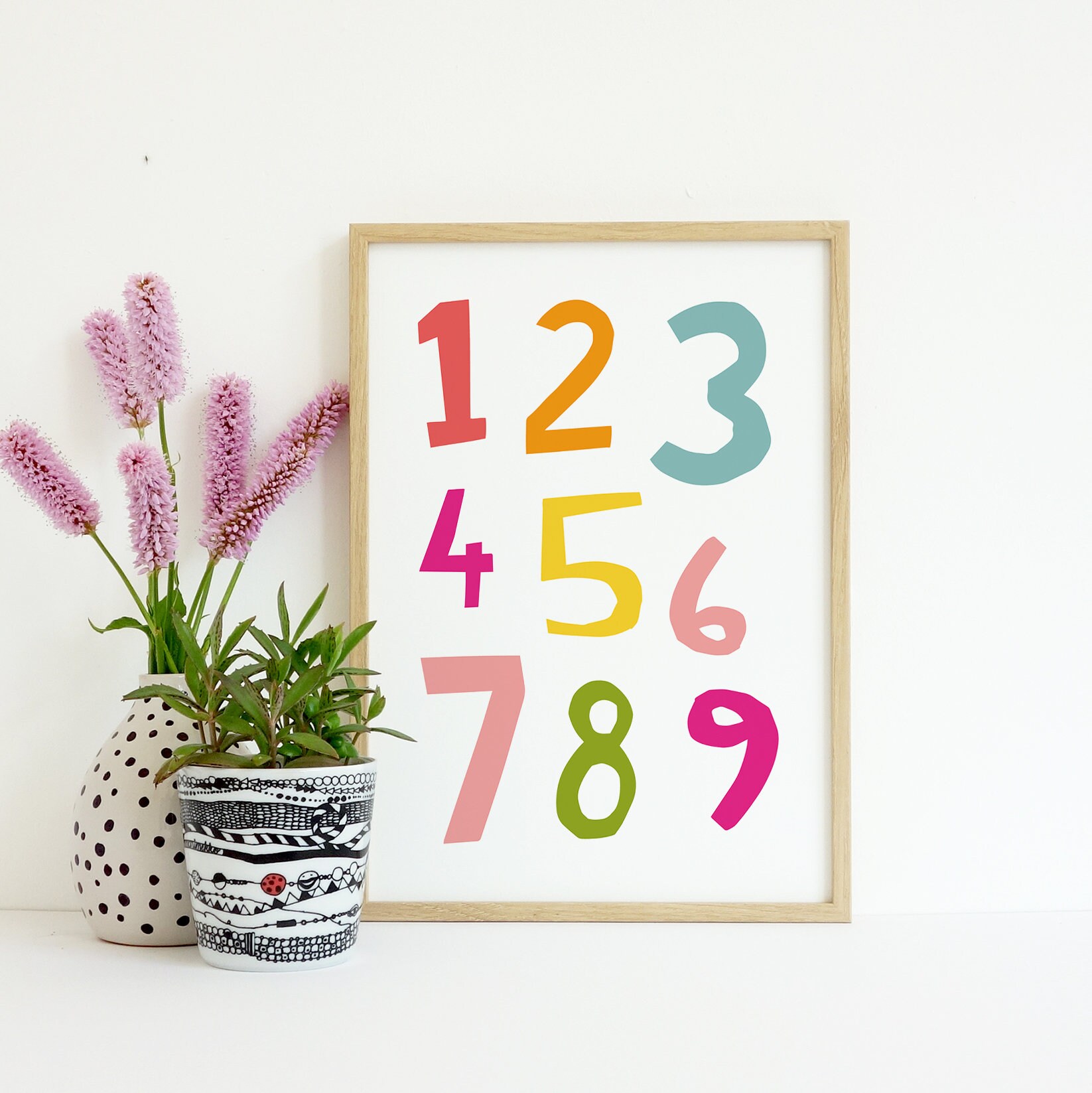 Girls Nursery Wall Art Set of 3 Pink Alphabet Poster Rainbow - Etsy
