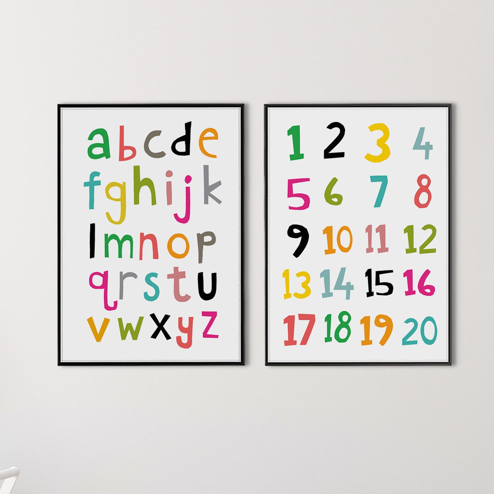 Alphabet and Number Posters Home Learning Posters | Etsy