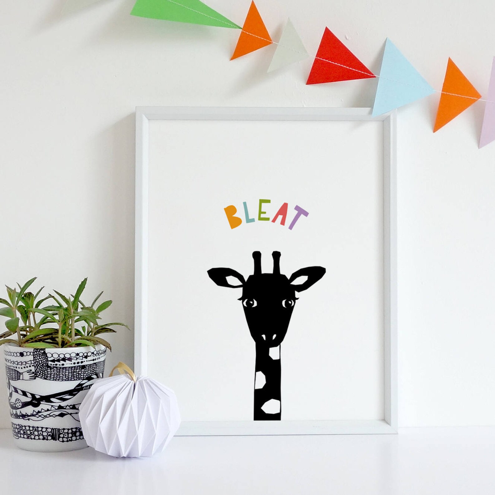 Printable Nursery Decor Printable Art Giraffe Bleat Nursery - Etsy