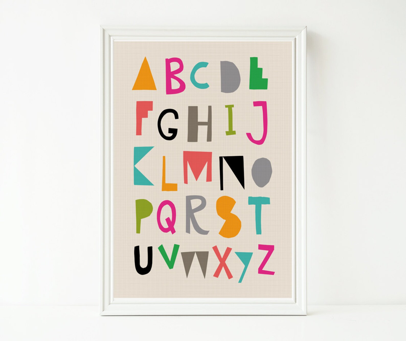 Colorful Alphabet Print Printable Wall Art Alphabet Poster | Etsy