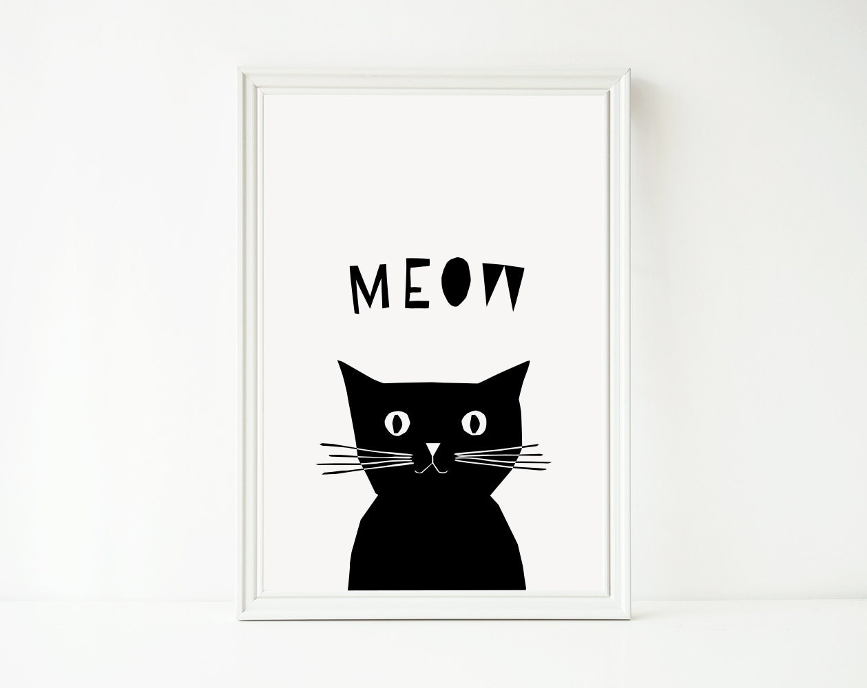 Cat Printable Wall Art Nursery Print Baby Girl Gift Cat - Etsy