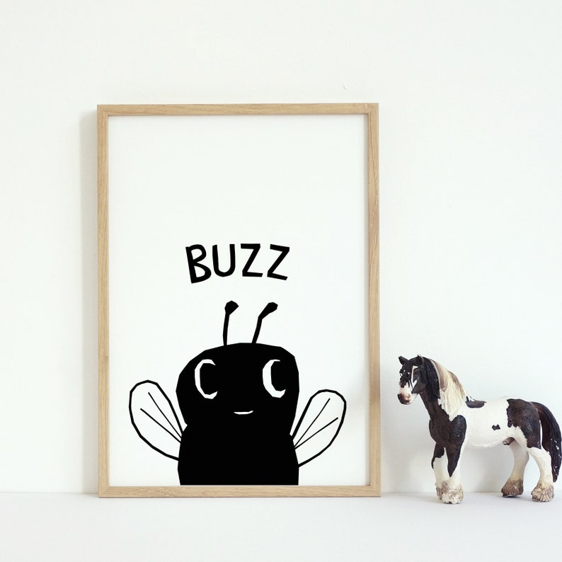 Animal Prints for Nursery Bee Buzz Print Girls Nursery Art - Etsy