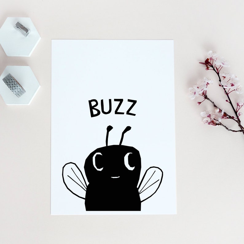Animal Prints for Nursery Bee Buzz Print Girls Nursery Art - Etsy