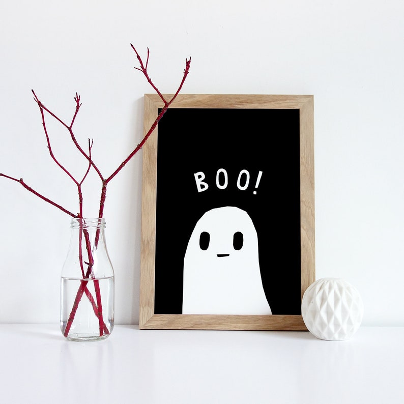 Halloween Decor Ghost Boo Print Printable Halloween | Etsy