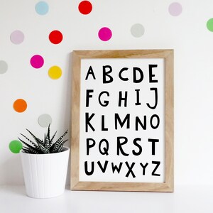 Nursery Wall Art Printable Alphabet and Numbers Set, ABC Poster and 123 ...