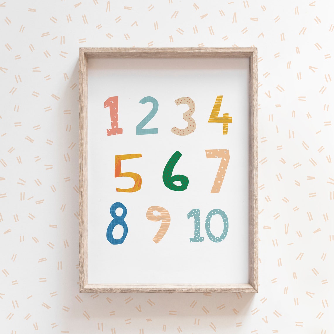 Numbers Print Playroom Wall Art Printable Classroom Decor | Etsy